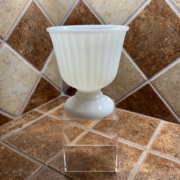 Inarco | Accents | Vintage Inarco Milk Glass Footed Vase | Poshmark